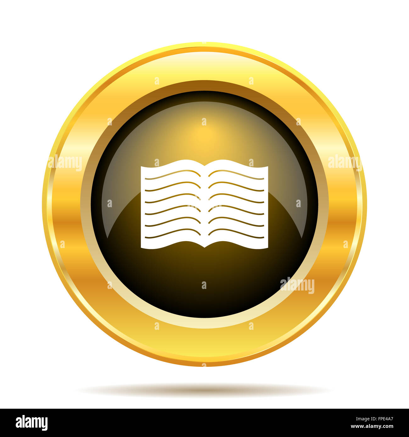 Book icon. Internet button on white background Stock Photo - Alamy