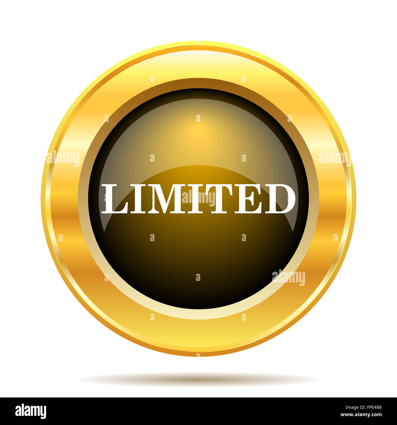 Limited icon. Internet button on white background Stock Photo - Alamy