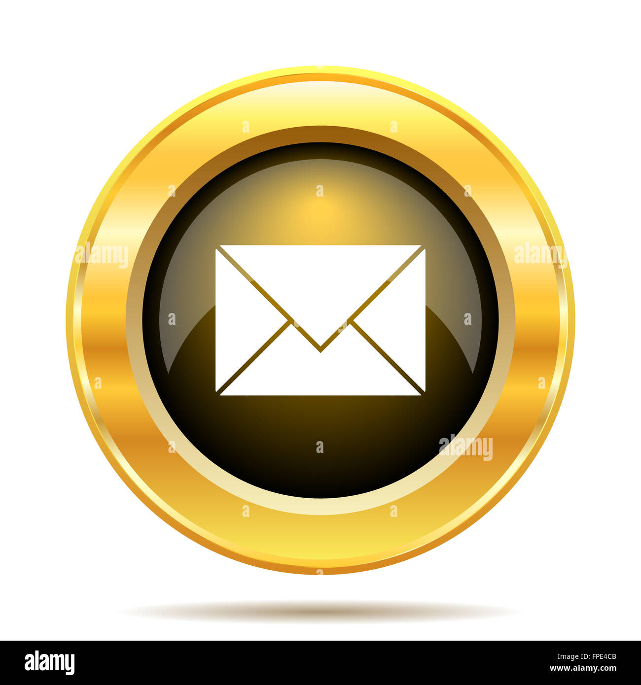 E-mail icon. Internet button on white background Stock Photo - Alamy