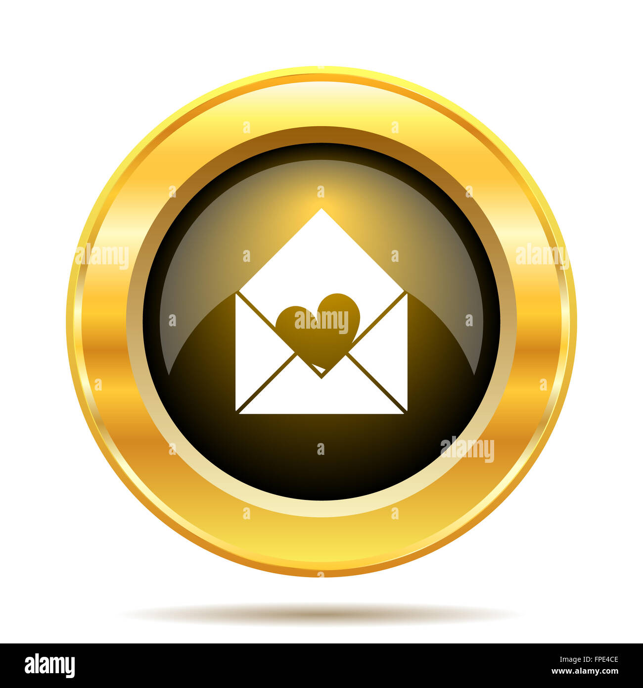Send love icon. Internet button on white background Stock Photo - Alamy