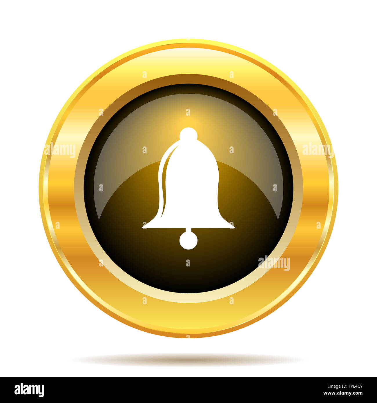Bell icon. Internet button on white background Stock Photo - Alamy