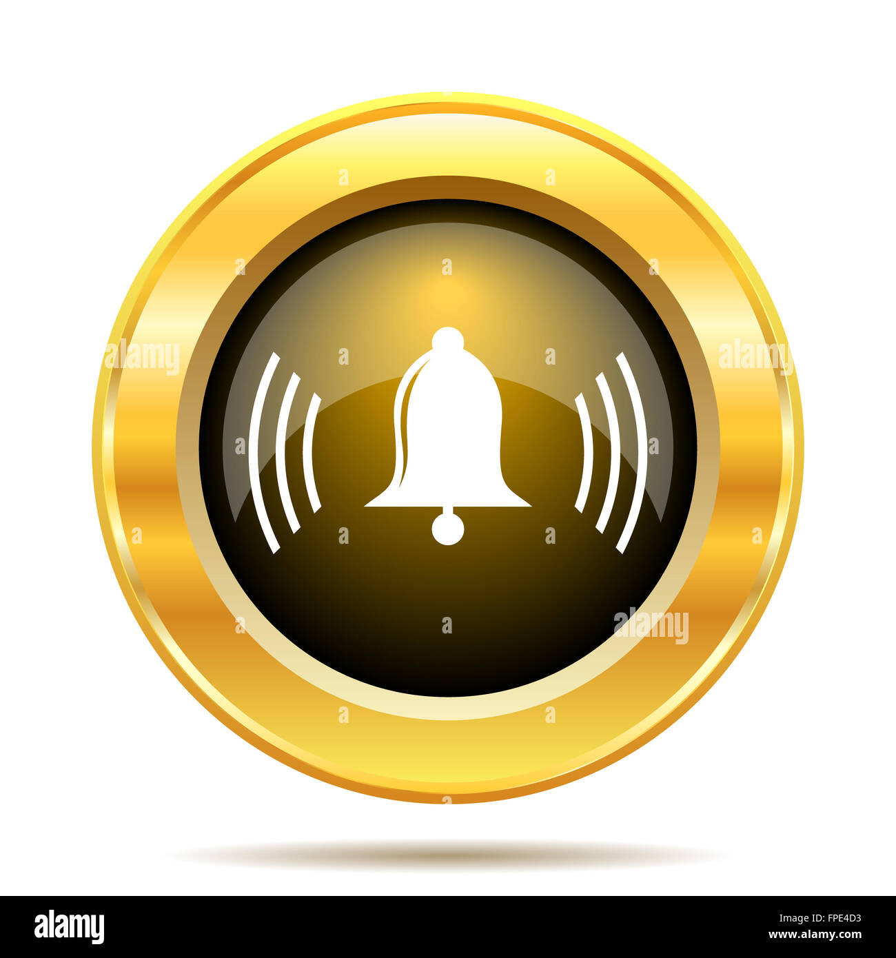 Bell icon. Internet button on white background Stock Photo - Alamy