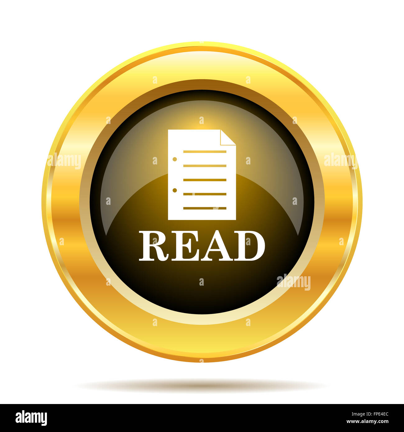 Read icon. Internet button on white background Stock Photo - Alamy