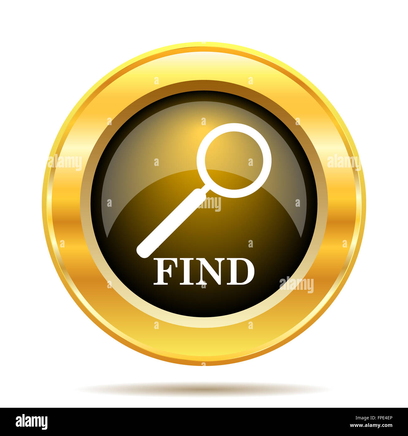 Find icon. Internet button on white background Stock Photo - Alamy