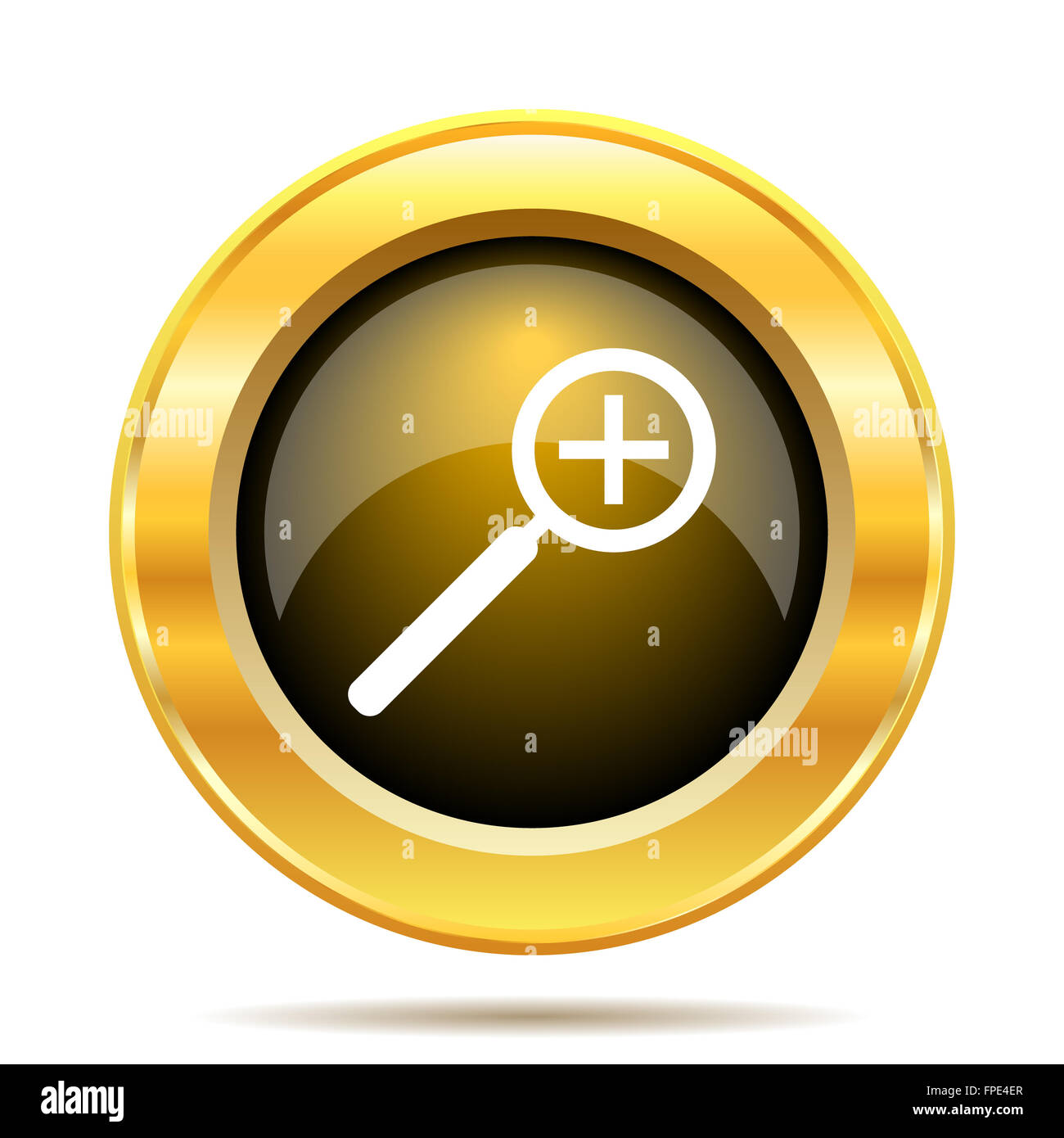 Zoom in icon. Internet button on white background Stock Photo - Alamy