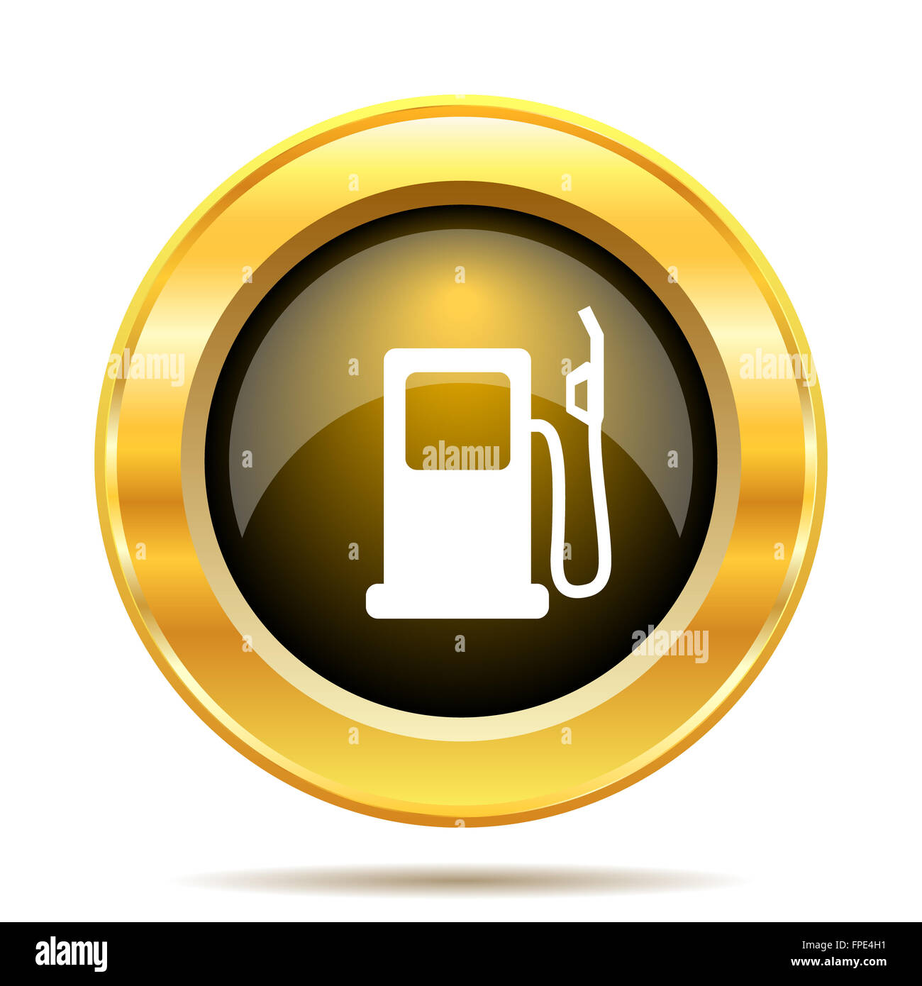 Gas pump icon. Internet button on white background Stock Photo - Alamy