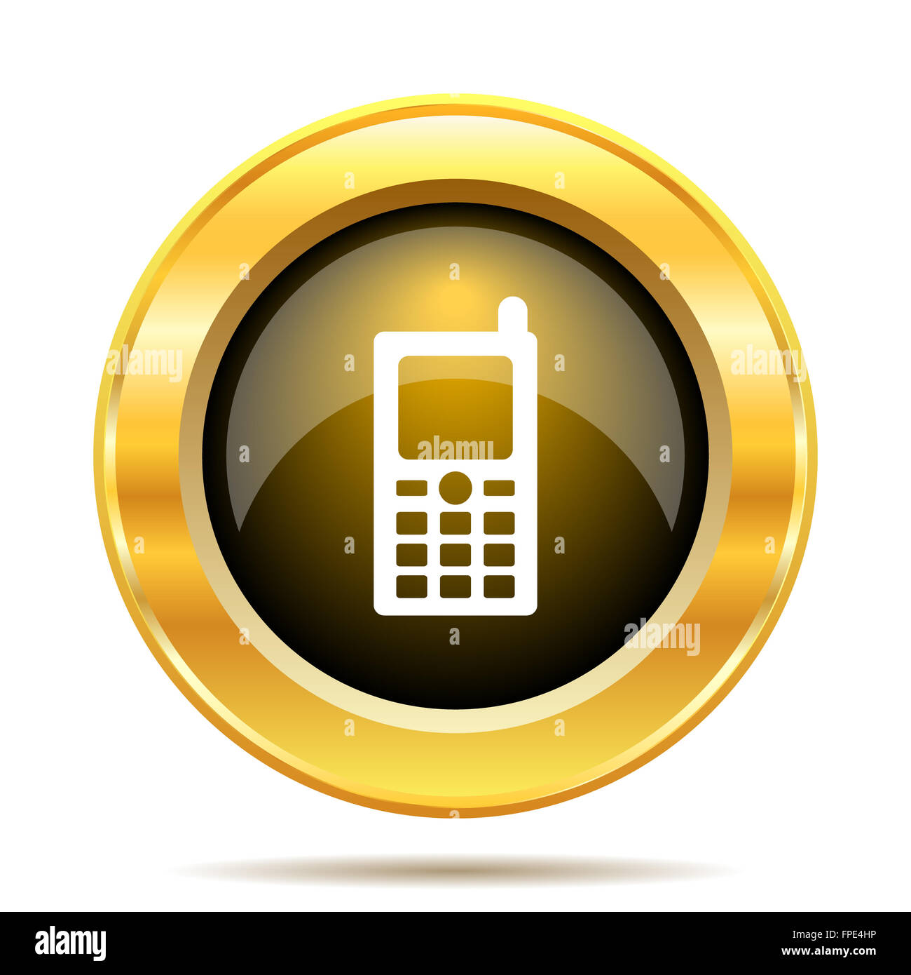 Mobile phone icon. Internet button on white background Stock Photo - Alamy