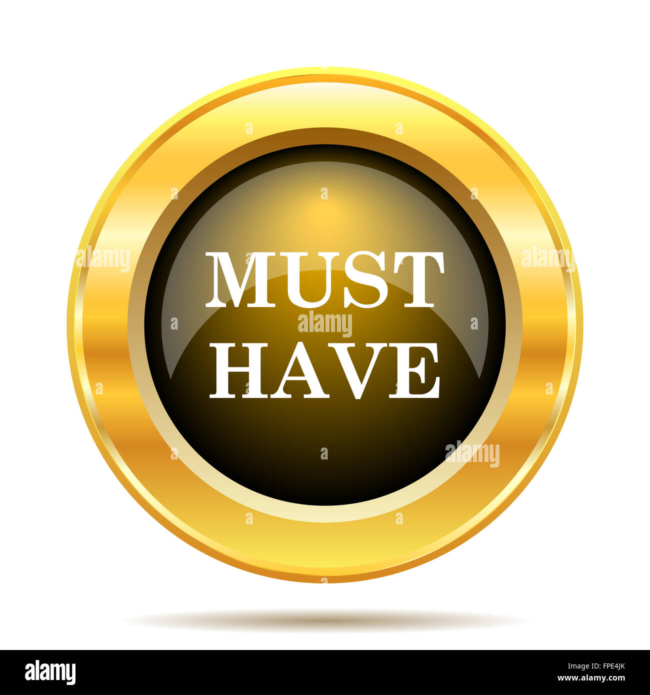 Must have icon. Internet button on white background Stock Photo - Alamy