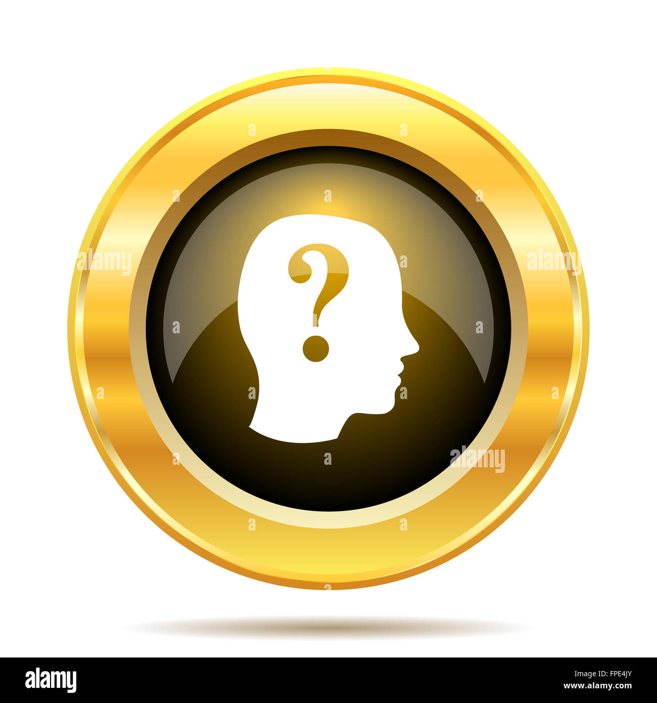 Quiz icon. Internet button on white background Stock Photo - Alamy