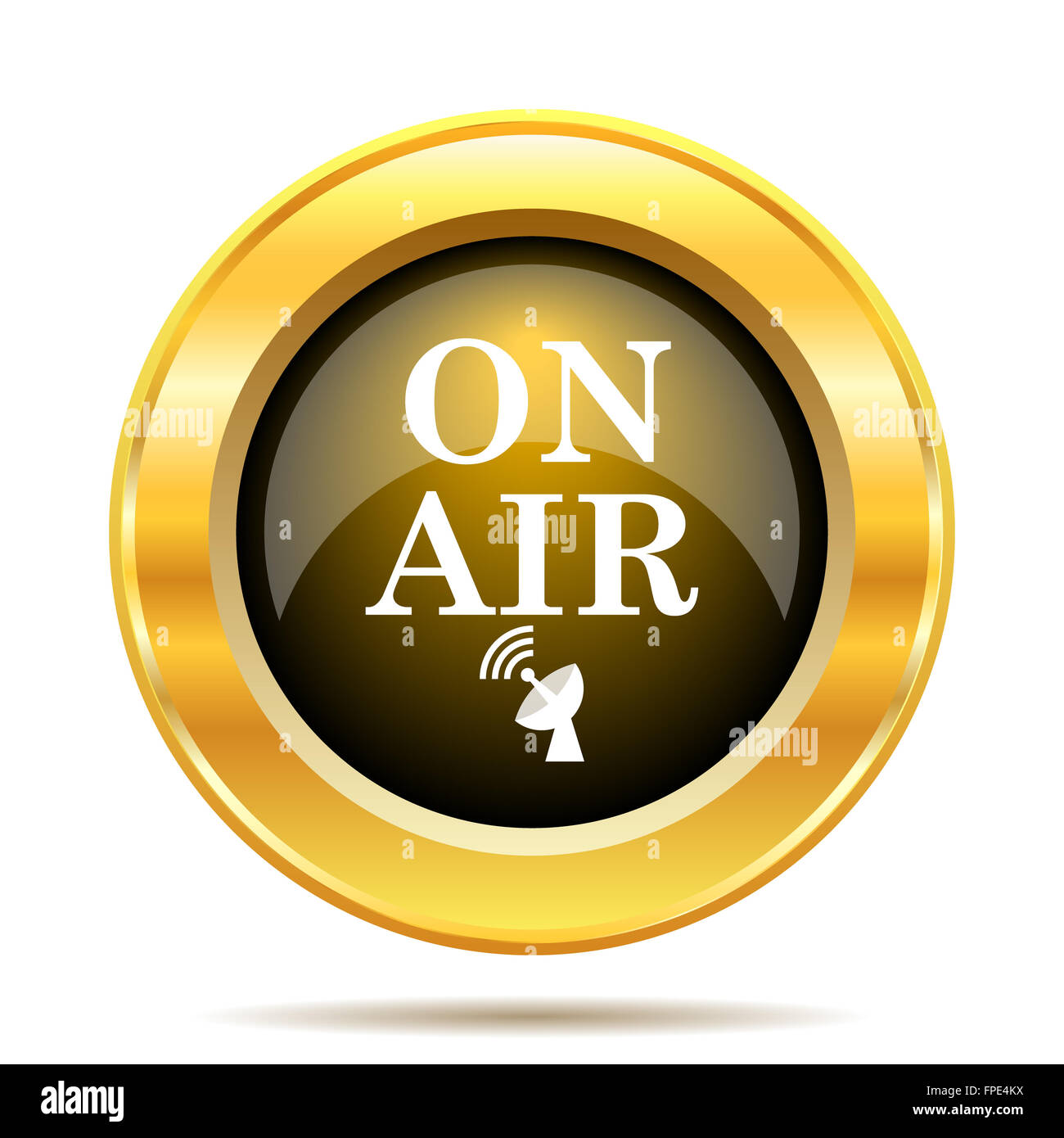 On air icon. Internet button on white background Stock Photo - Alamy