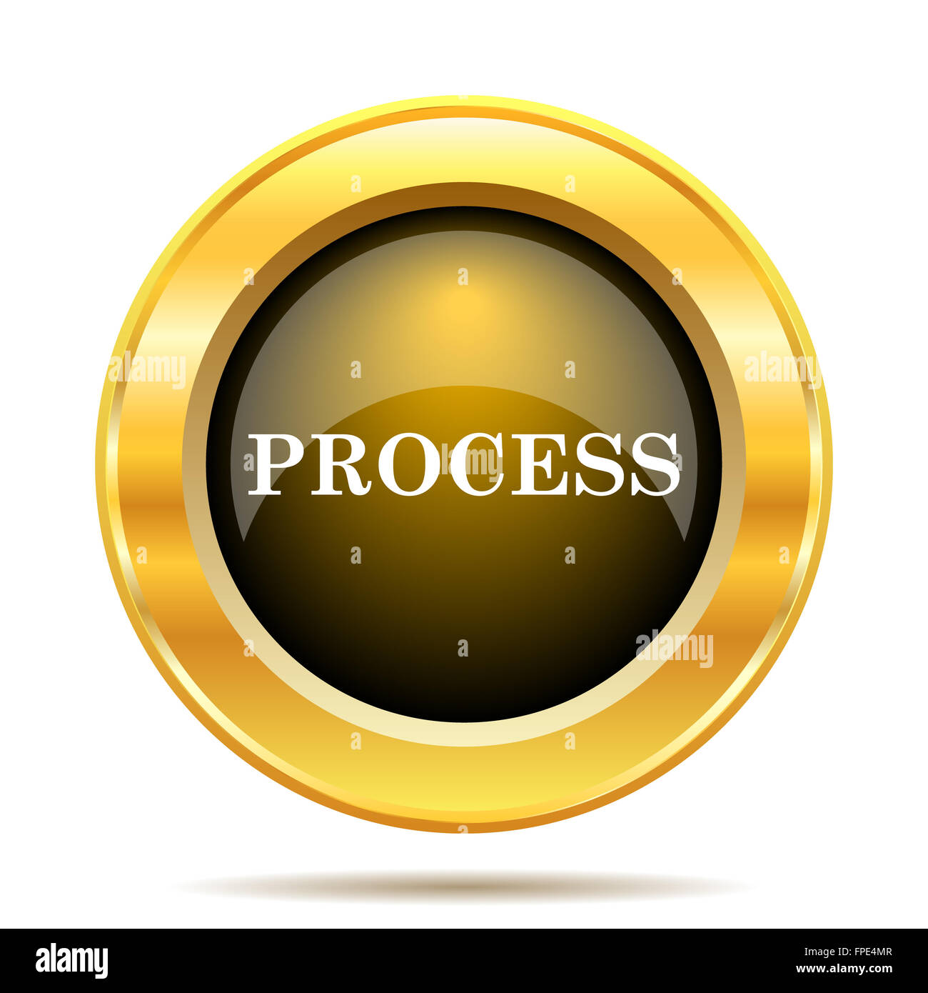 Process icon. Internet button on white background Stock Photo - Alamy