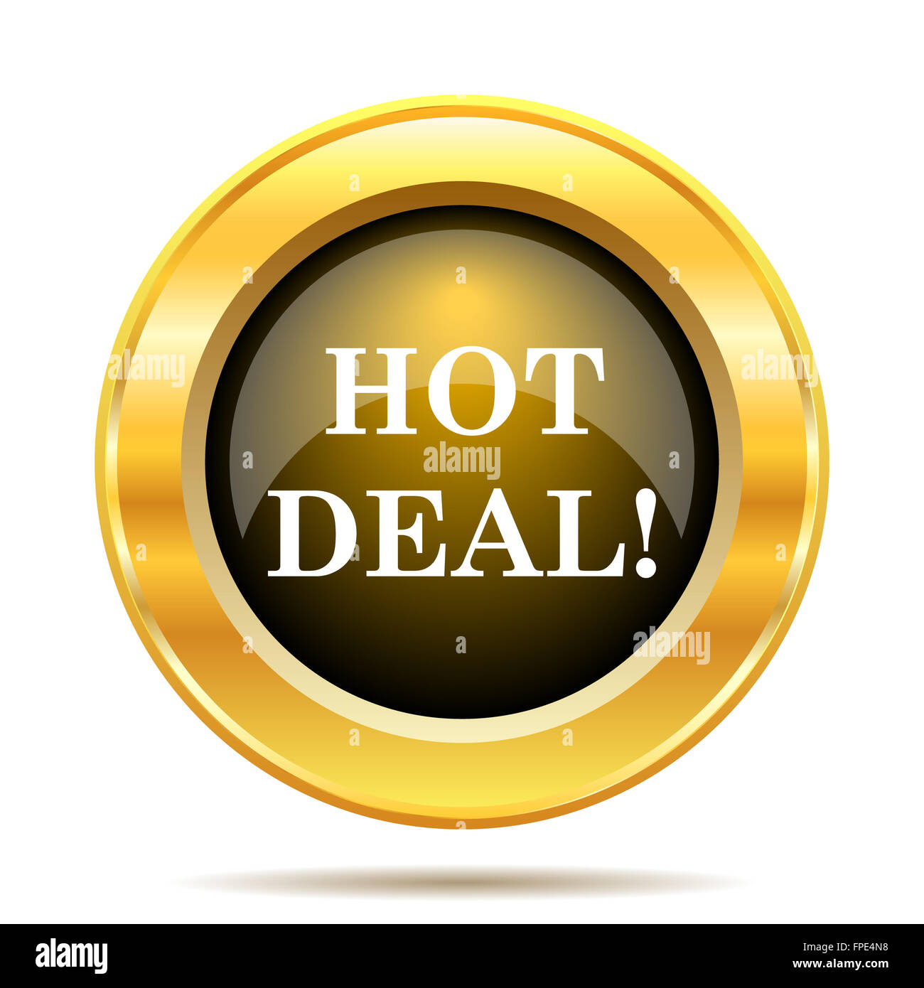 Hot deal icon. Internet button on white background Stock Photo - Alamy