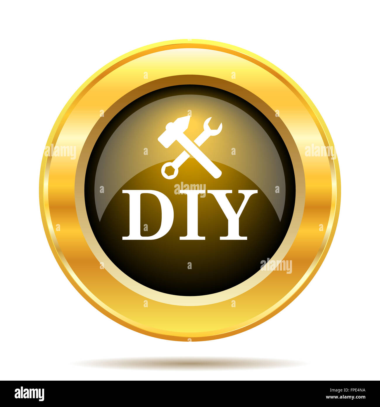 DIY icon. Internet button on white background Stock Photo - Alamy