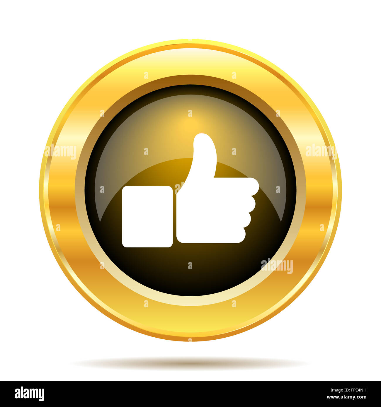 Thumb up icon. Internet button on white background Stock Photo - Alamy
