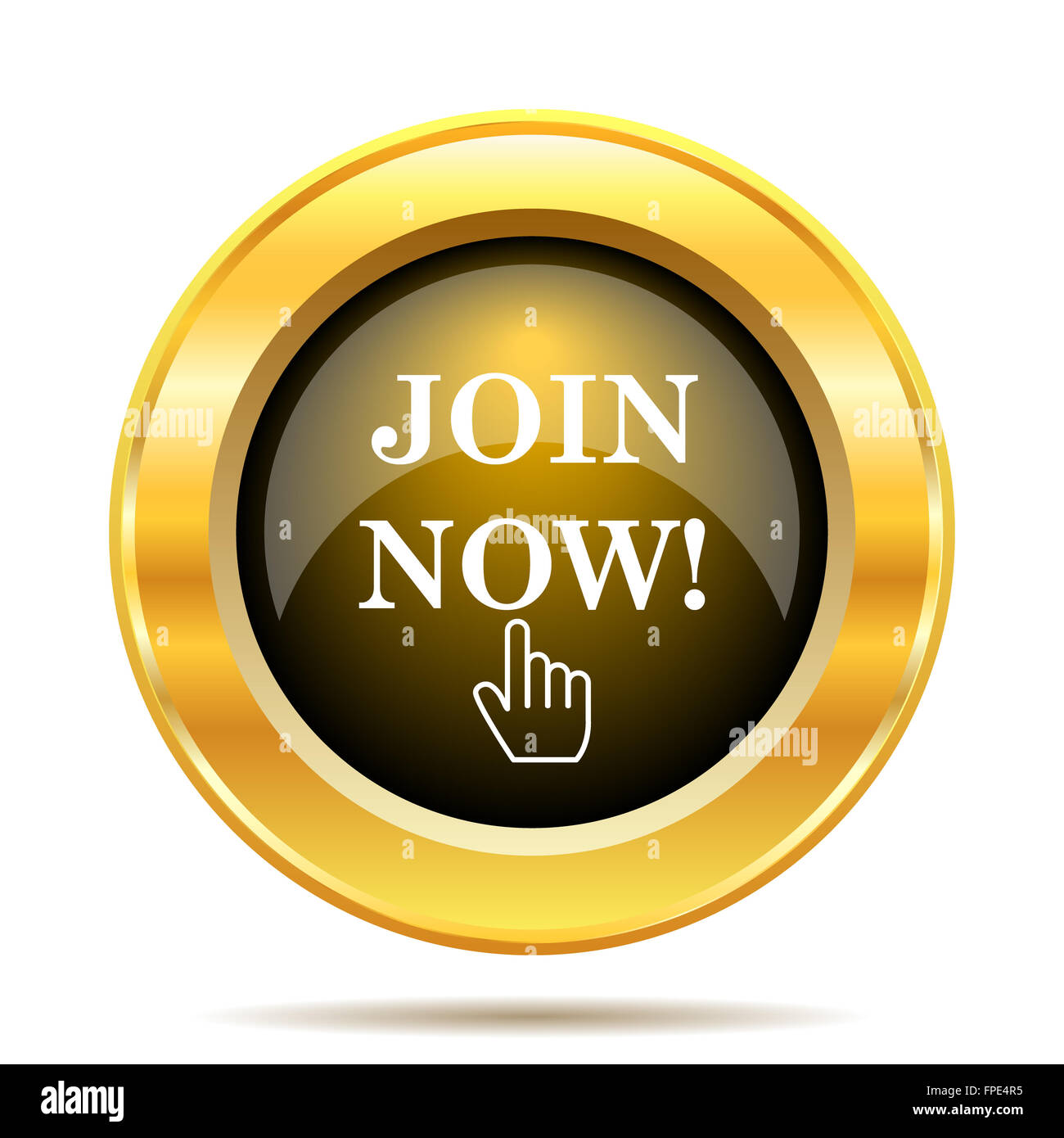 Join now icon. Internet button on white background Stock Photo - Alamy