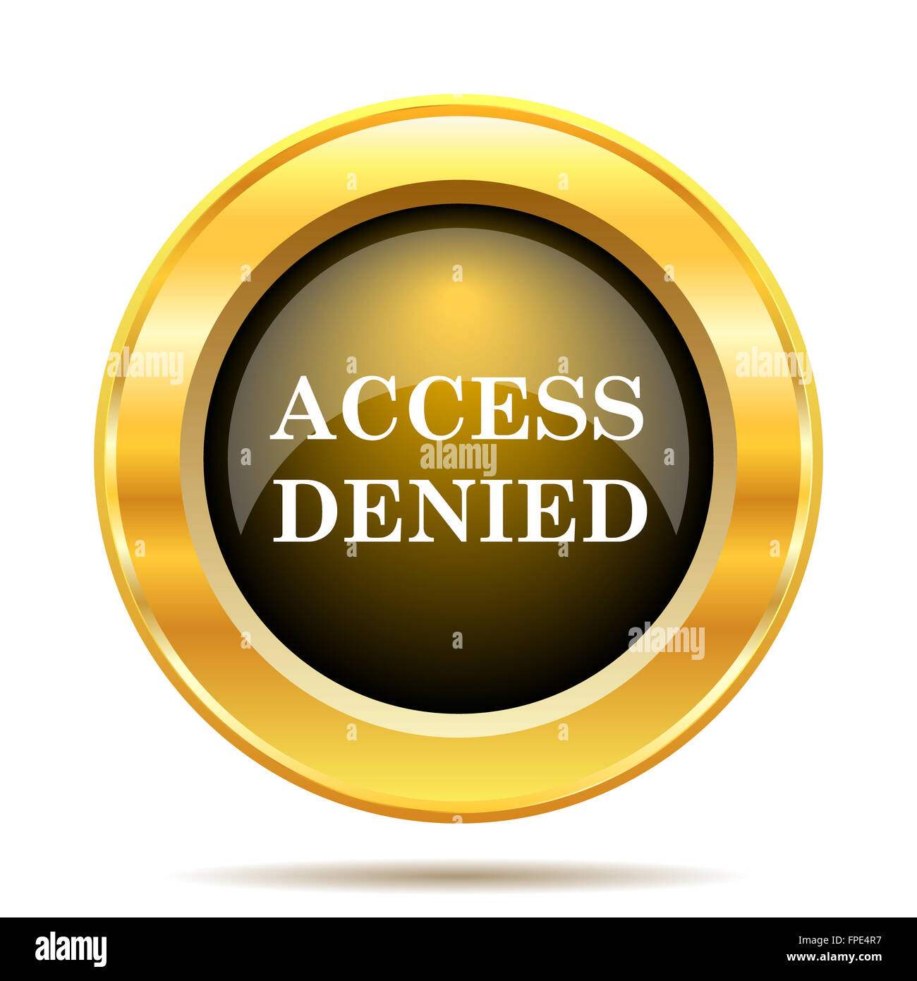 Access denied icon. Internet button on white background Stock Photo - Alamy