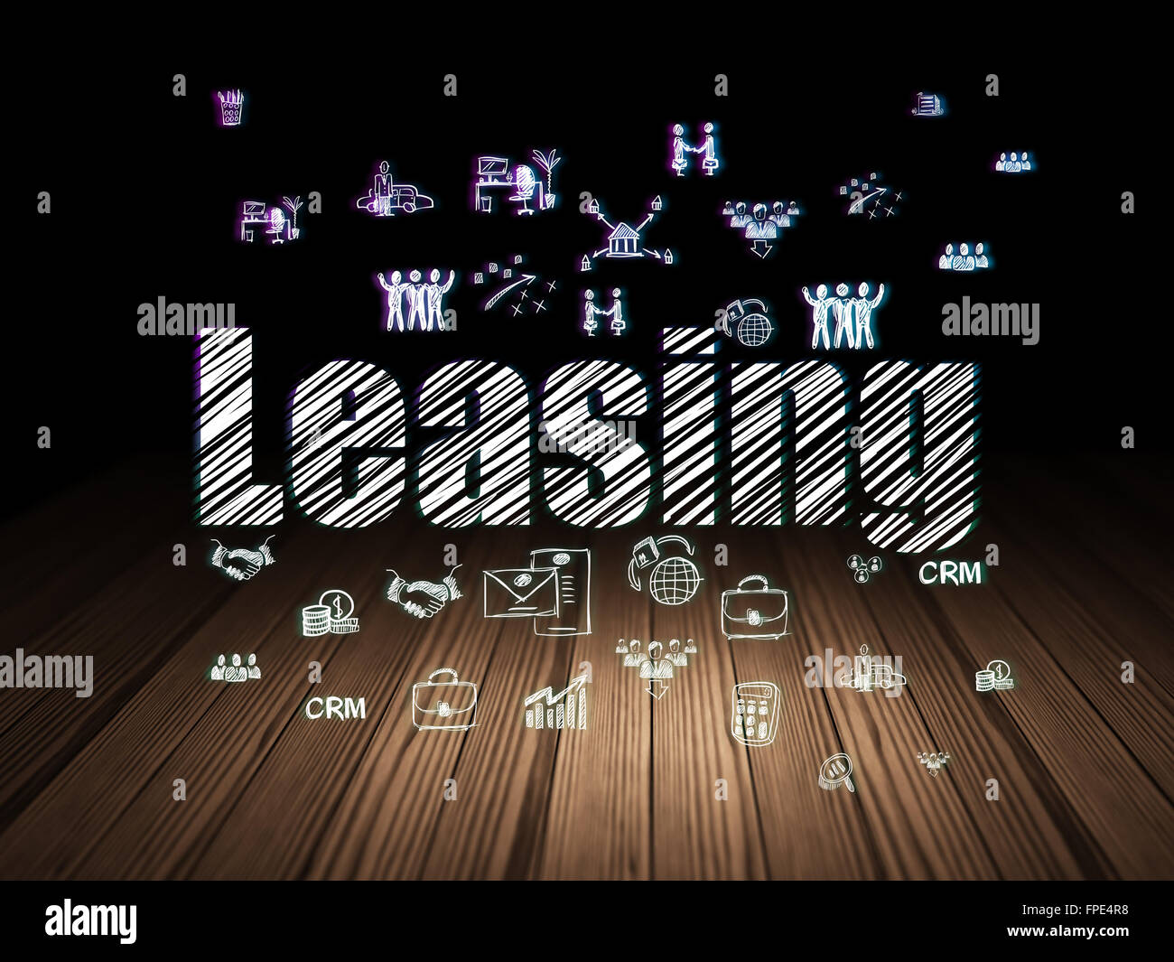 Business concept: Leasing in grunge dark room Stock Photo - Alamy