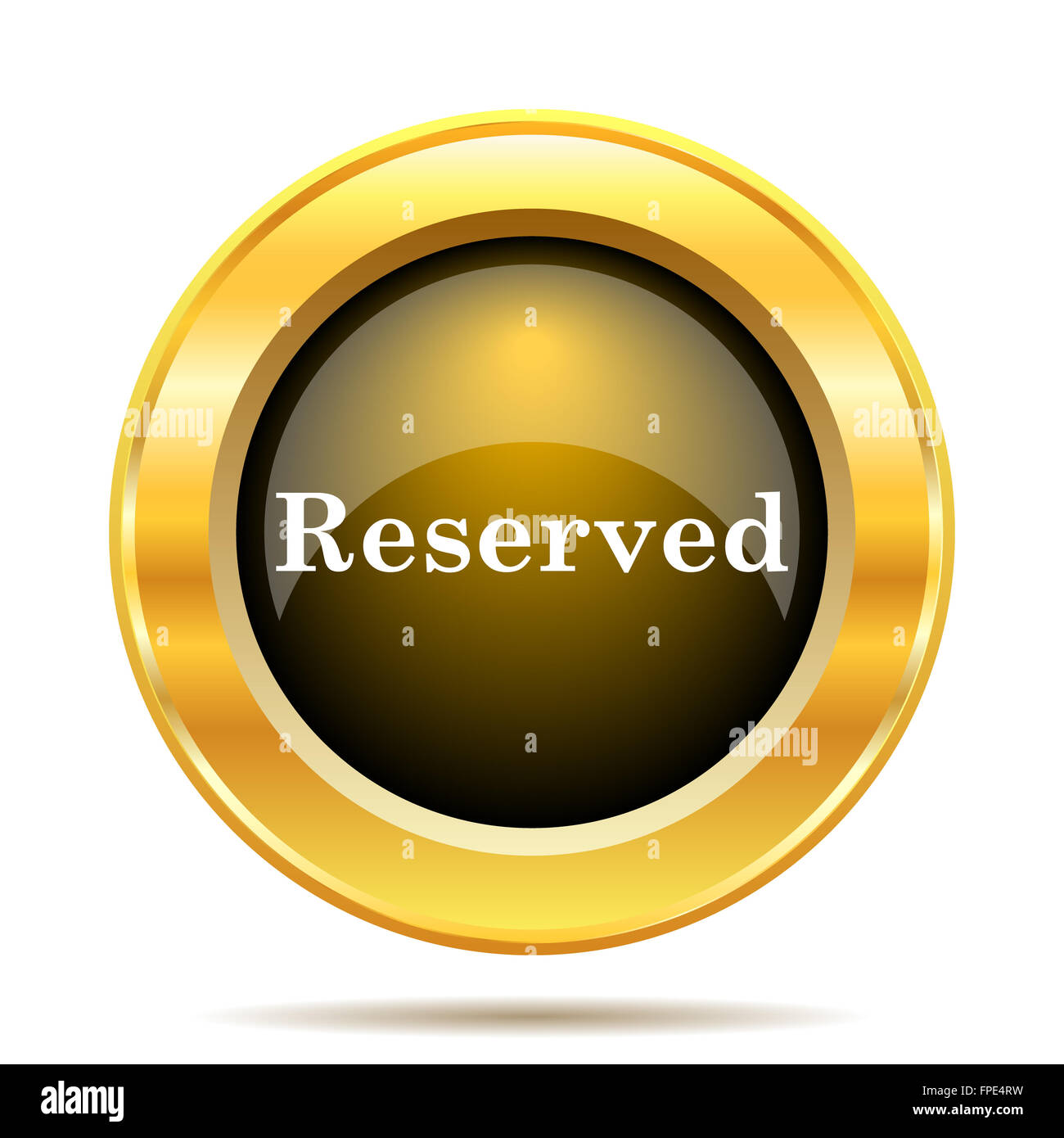 Reserved icon. Internet button on white background Stock Photo - Alamy