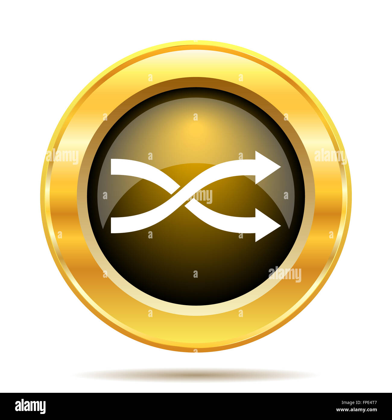 Shuffle icon. Internet button on white background Stock Photo - Alamy