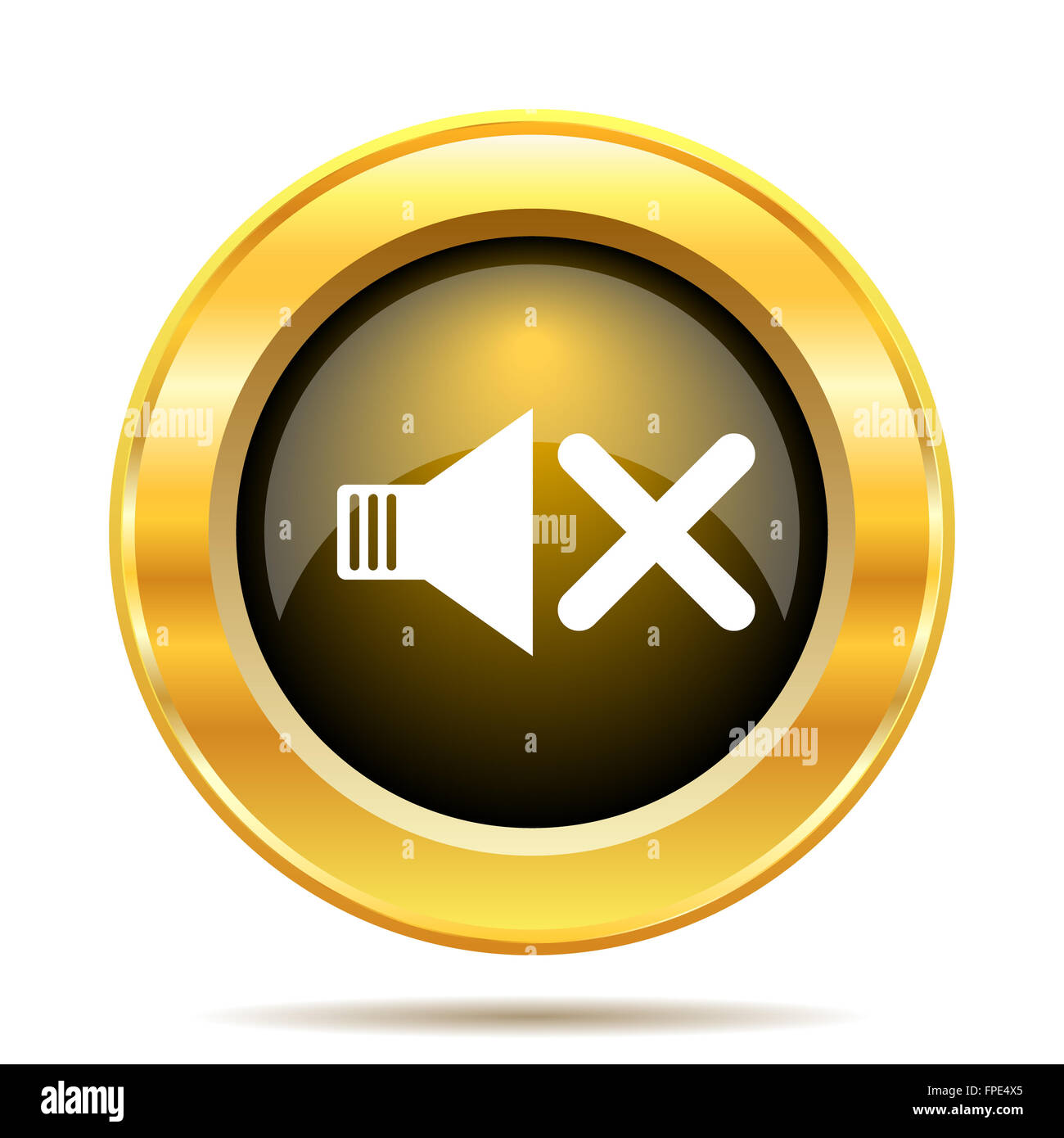 No sound icon. Internet button on white background Stock Photo - Alamy