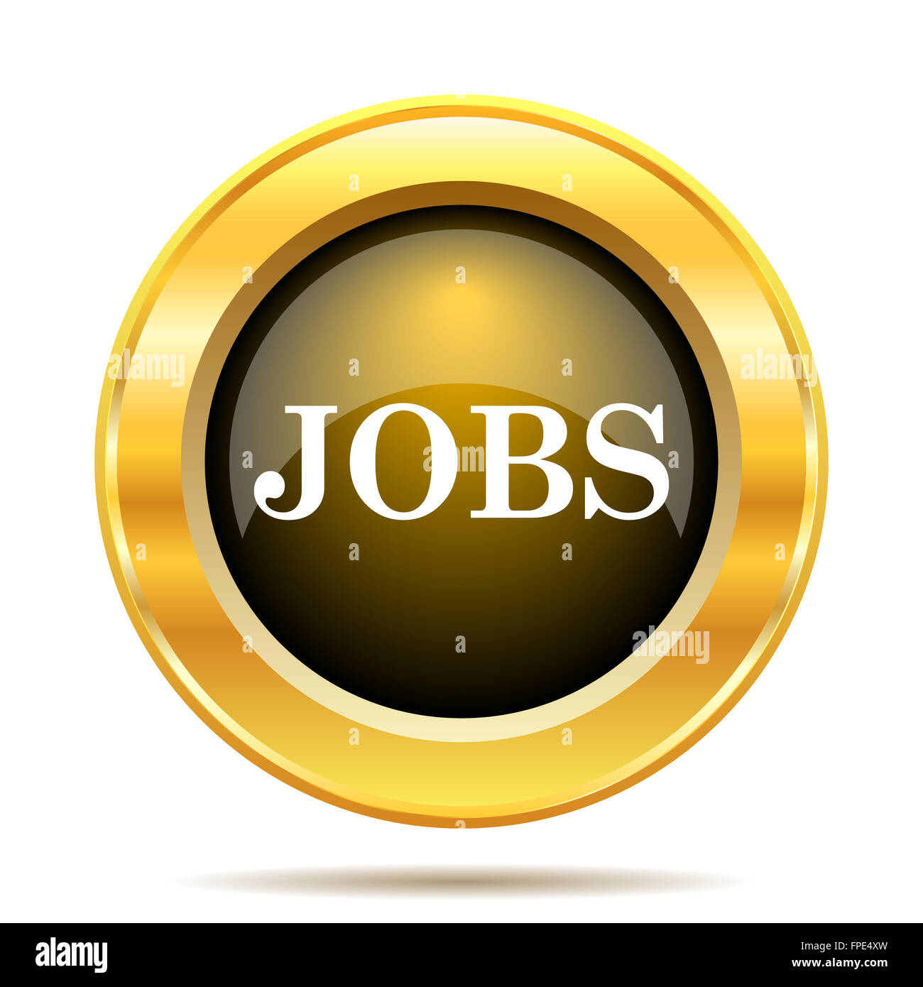 Jobs icon. Internet button on white background Stock Photo - Alamy