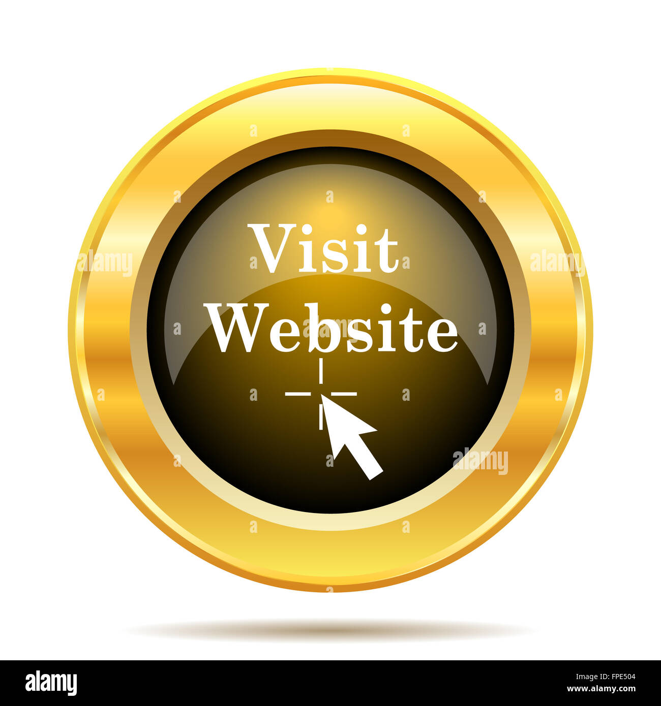 Visit website icon. Internet button on white background Stock Photo - Alamy
