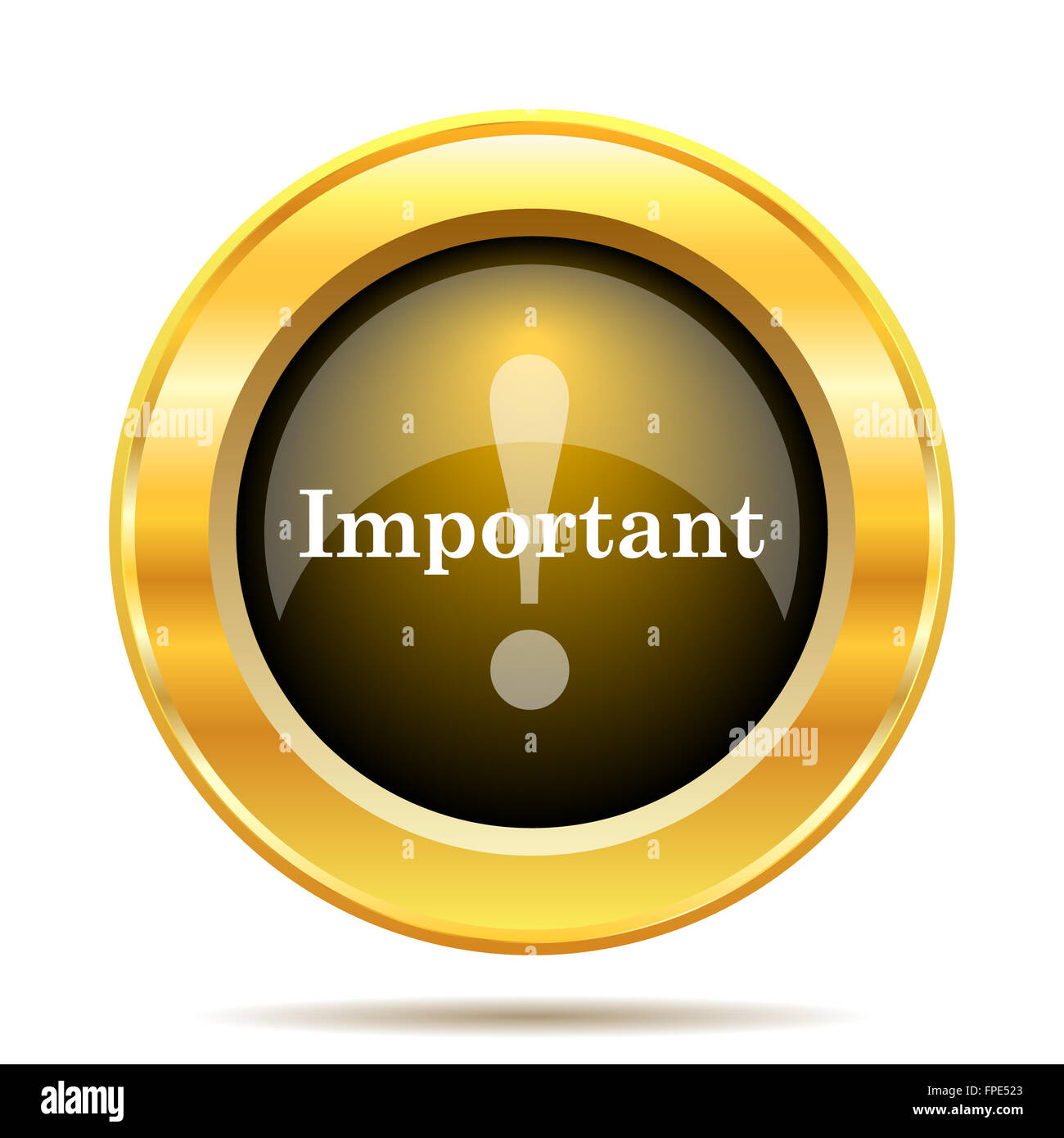 Important icon. Internet button on white background Stock Photo - Alamy