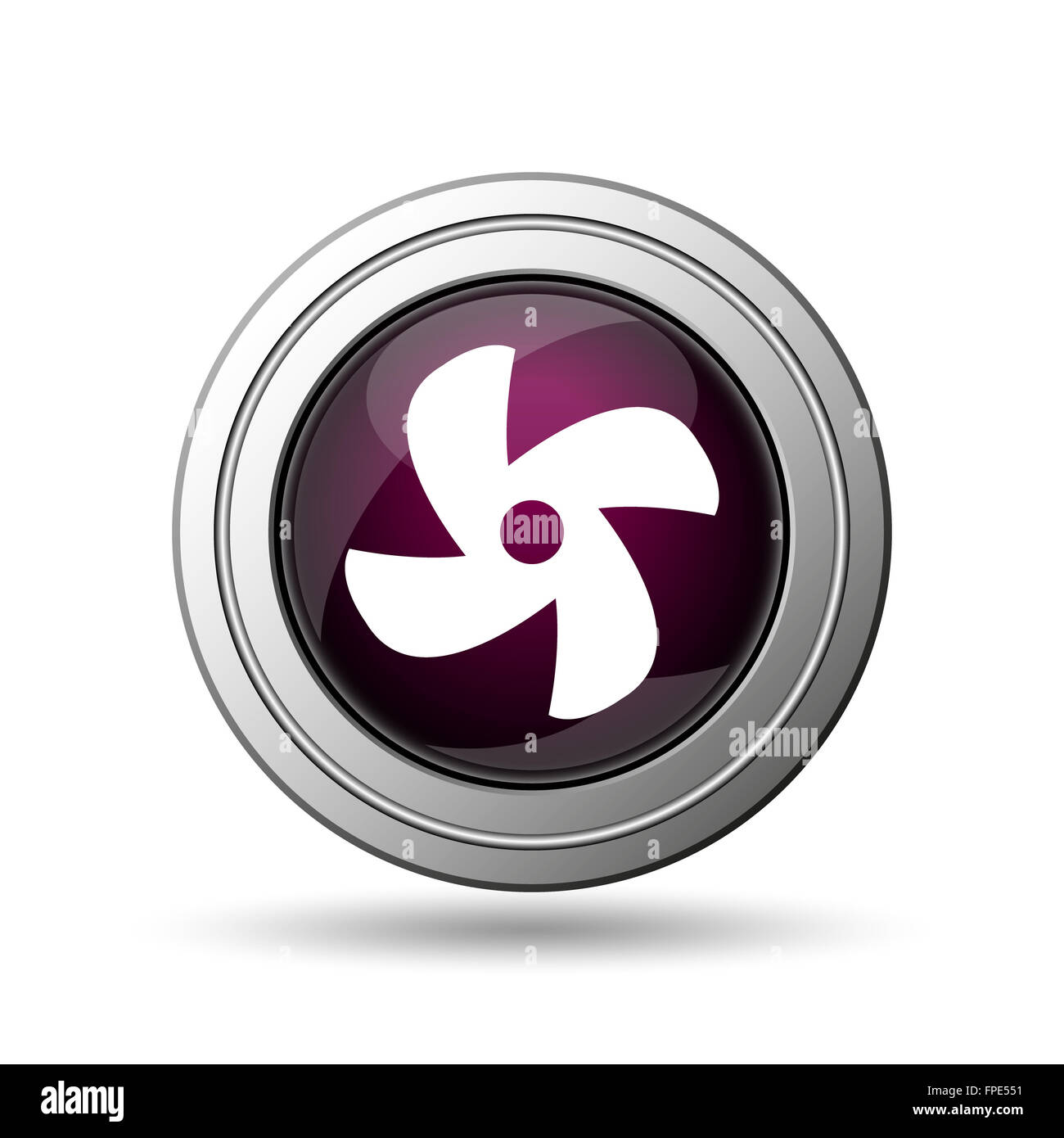 Fan icon. Internet button on white background Stock Photo - Alamy