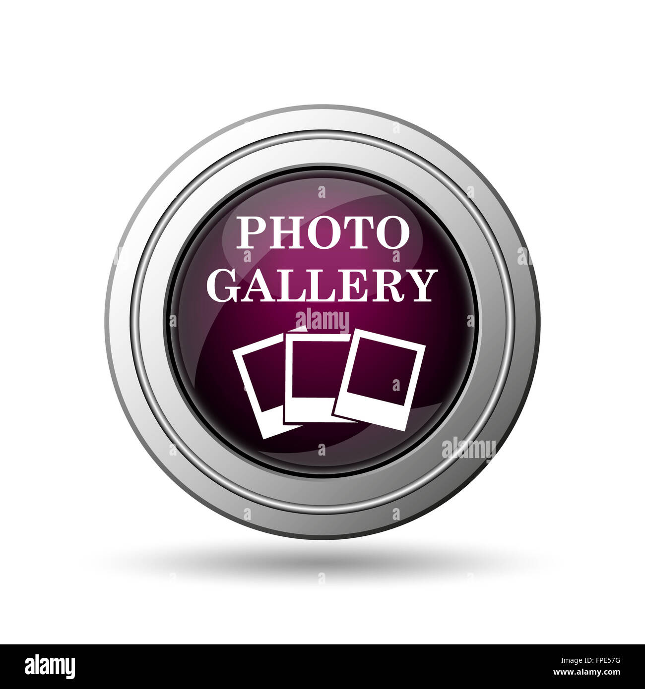 Photo gallery icon. Internet button on white background Stock Photo - Alamy