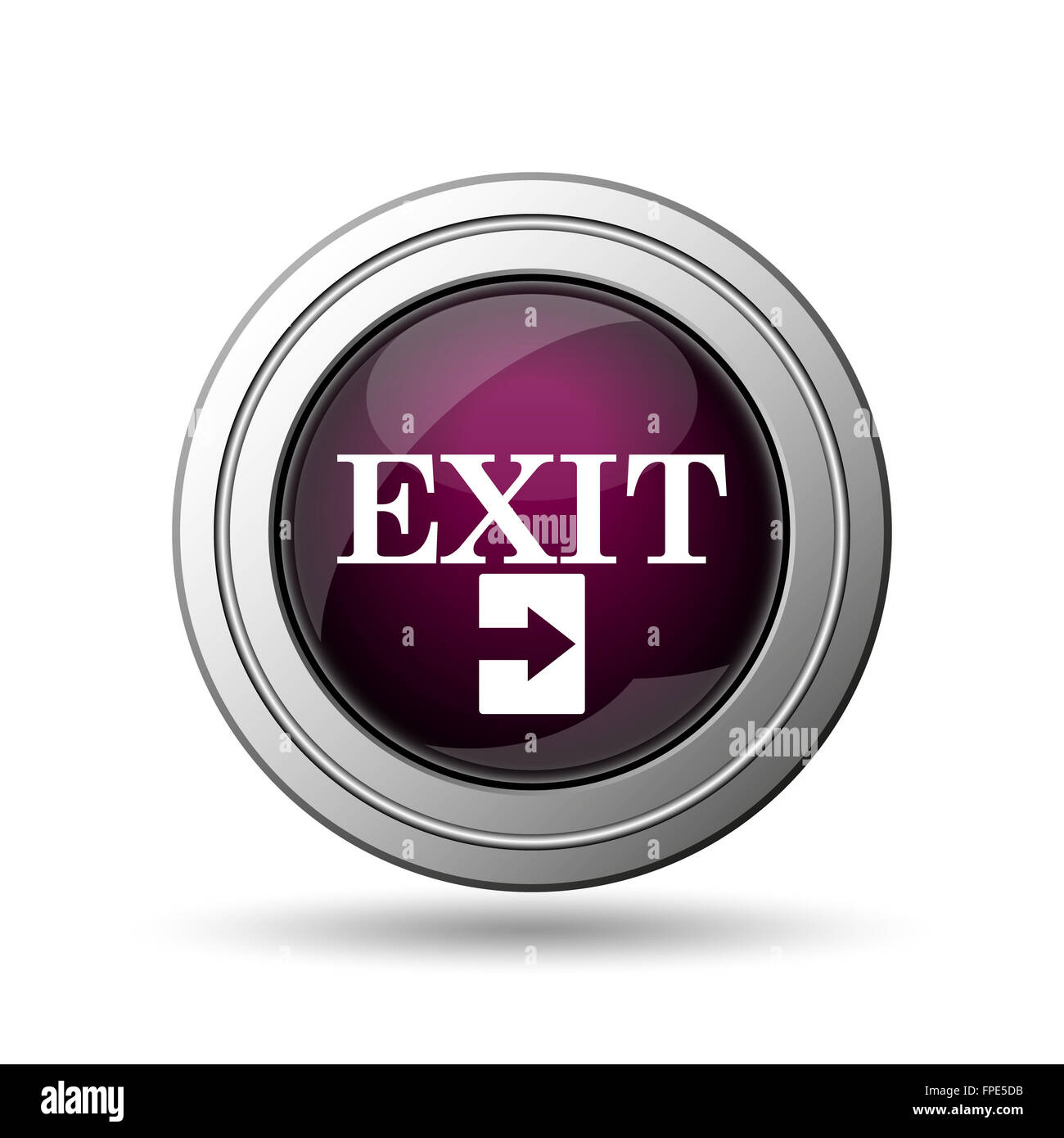 Exit icon. Internet button on white background Stock Photo - Alamy