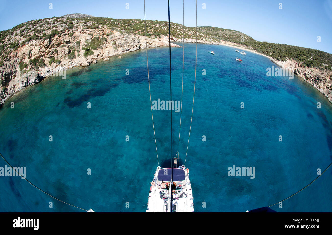sailing yacht in the Mediterranean Sea Stock Photo - Alamy