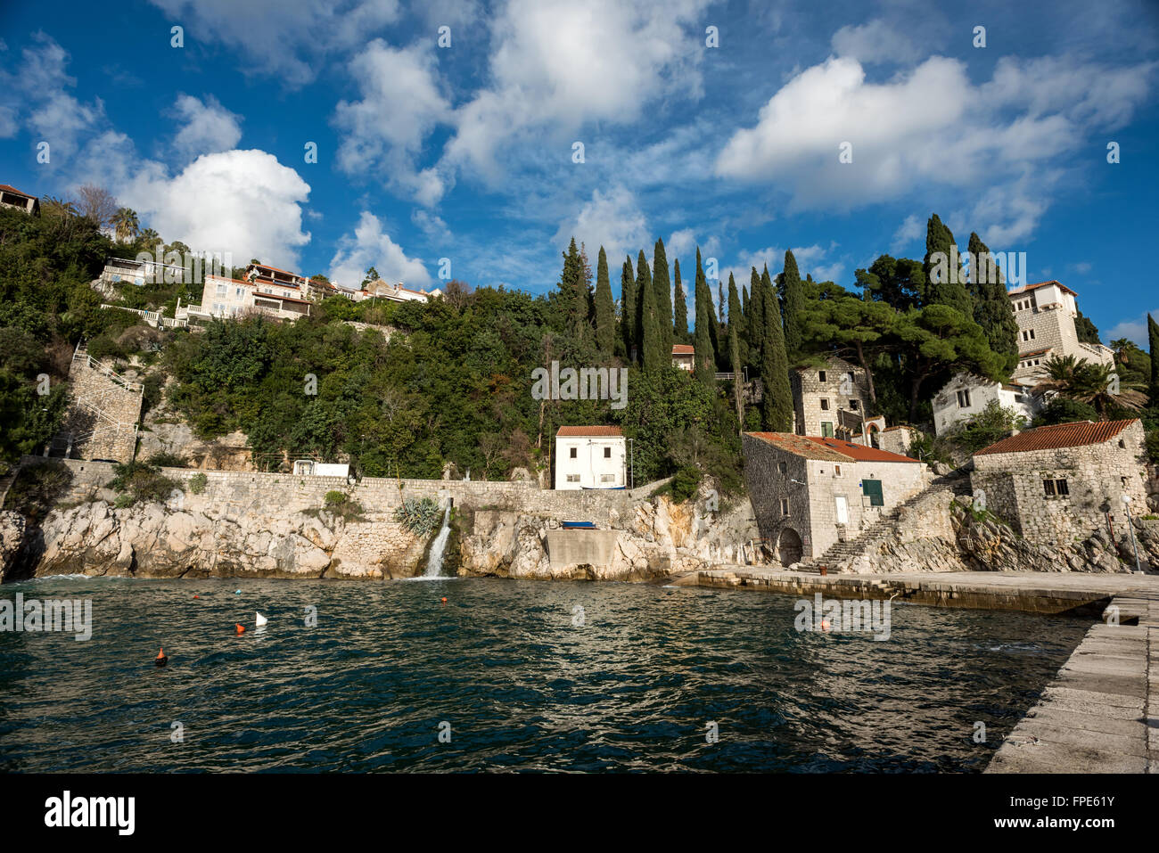 The Arboretum of Trsteno, on the Dalmatian coast, near Dubrovnik ...