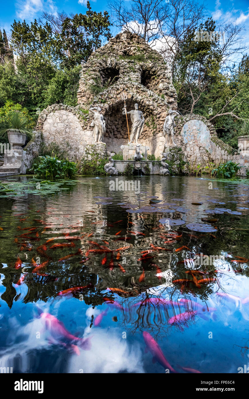 The Arboretum of Trsteno, on the Dalmatian coast, near Dubrovnik ...