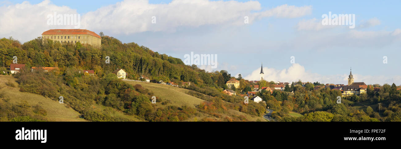 Towen and castle Schillingsfürst, district Ansbach, Bavaria, Germany ...