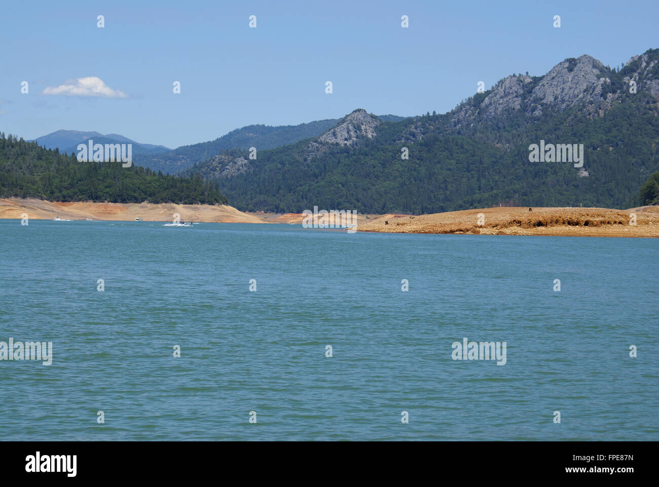 Lake Shasta, Shasta County, California, USA, a water reservoir in ...