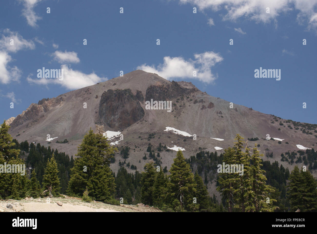 Lassen Mountain, Lassen Volcanic National Park, Shasta Cascade area ...