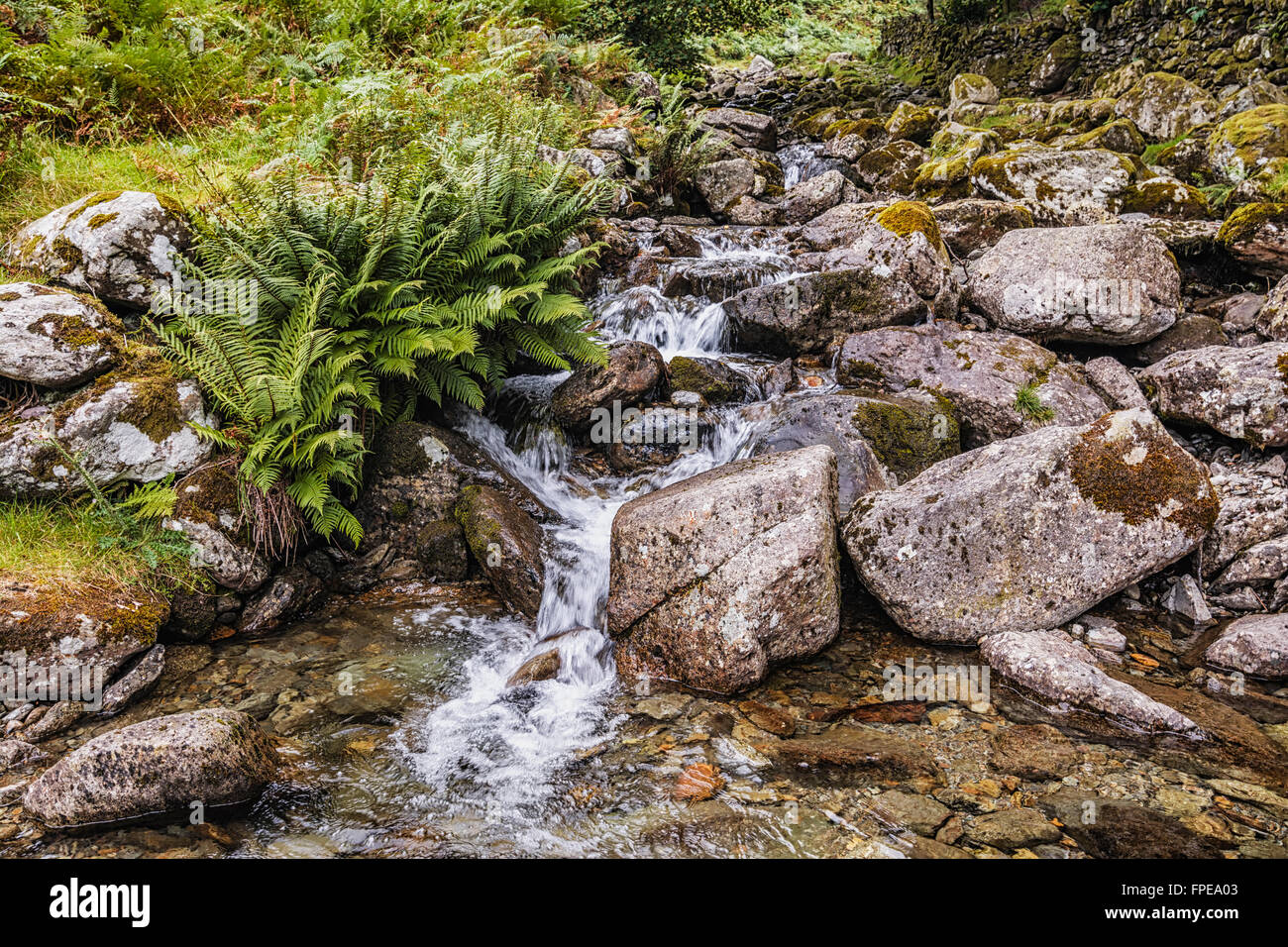 Waterfall flow grasmere hi-res stock photography and images - Alamy