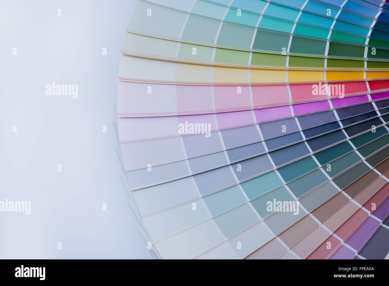 Color palette guide on white background Stock Photo - Alamy