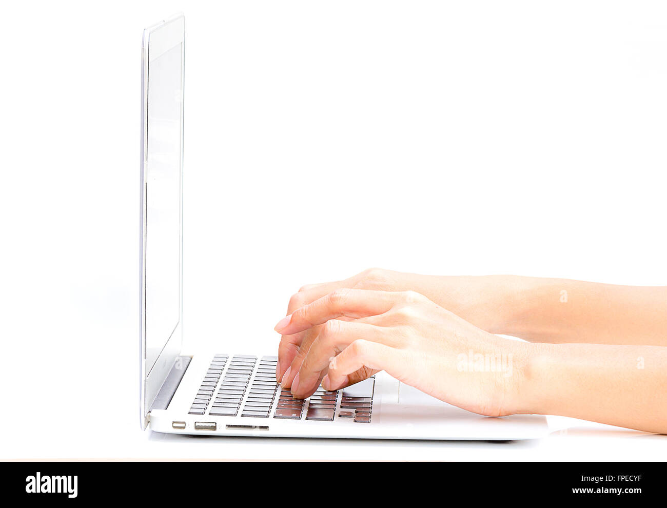 Typing keyboard on table Cut Out Stock Images & Pictures - Alamy