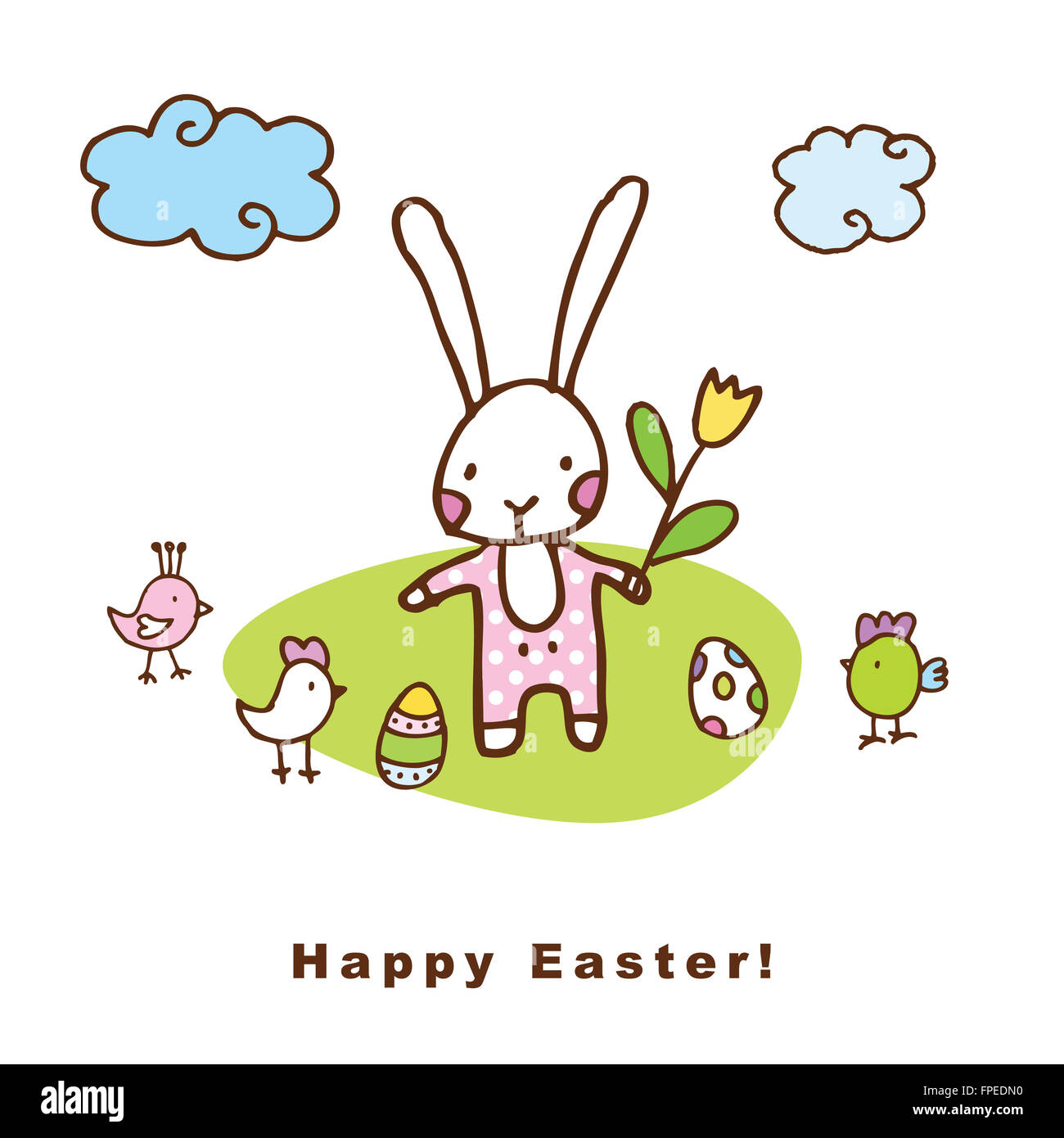 Easter label eggs flowers Cut Out Stock Images & Pictures - Alamy