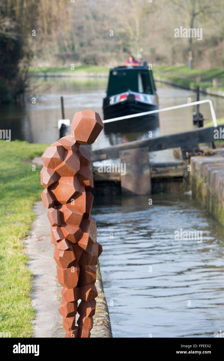 LAND sculpture by Antony Gormley on the Stratford upon Avon Canal at ...