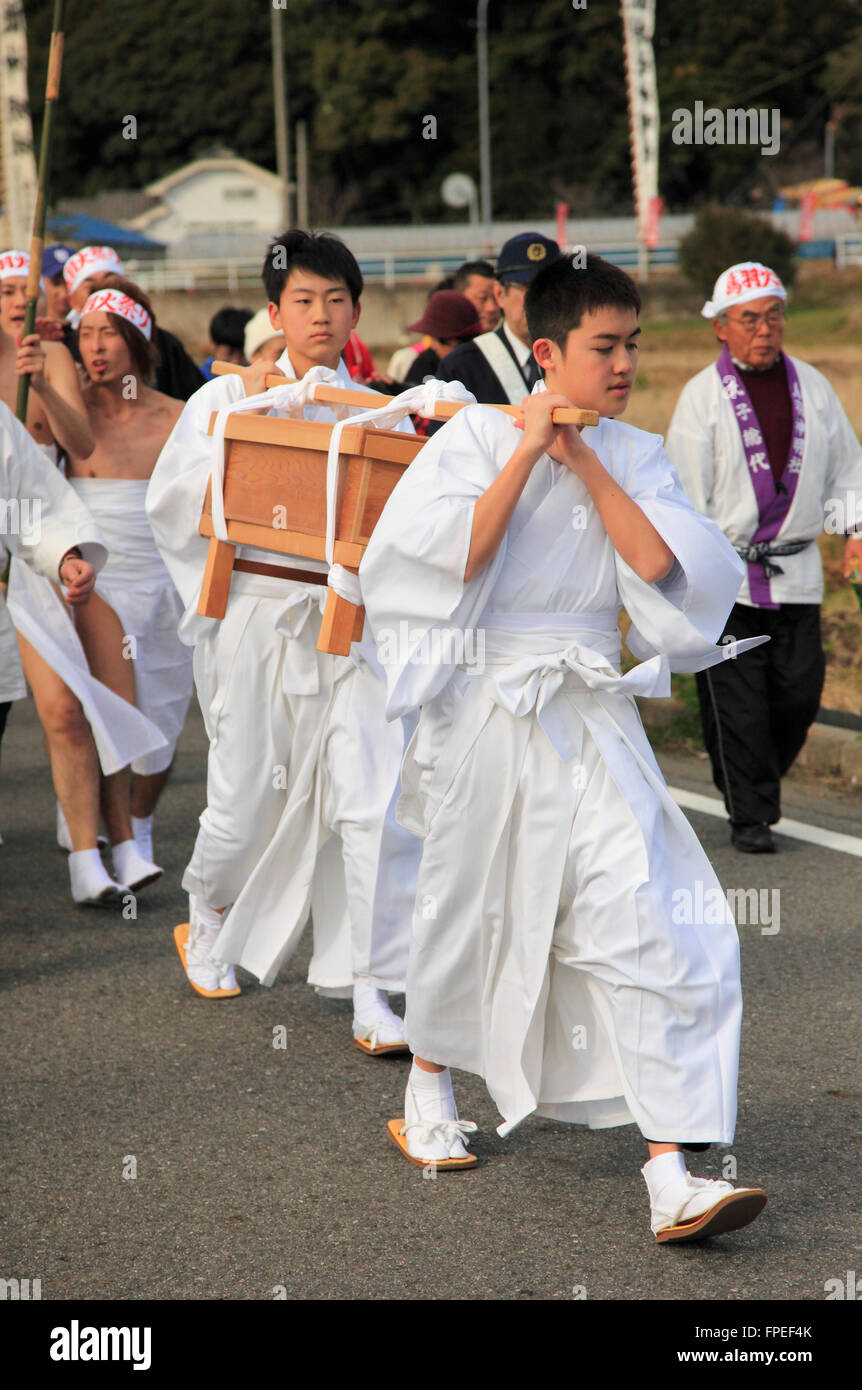 Japan, Nishio, Toba no Himatsuri, festival, procession Stock Photo - Alamy