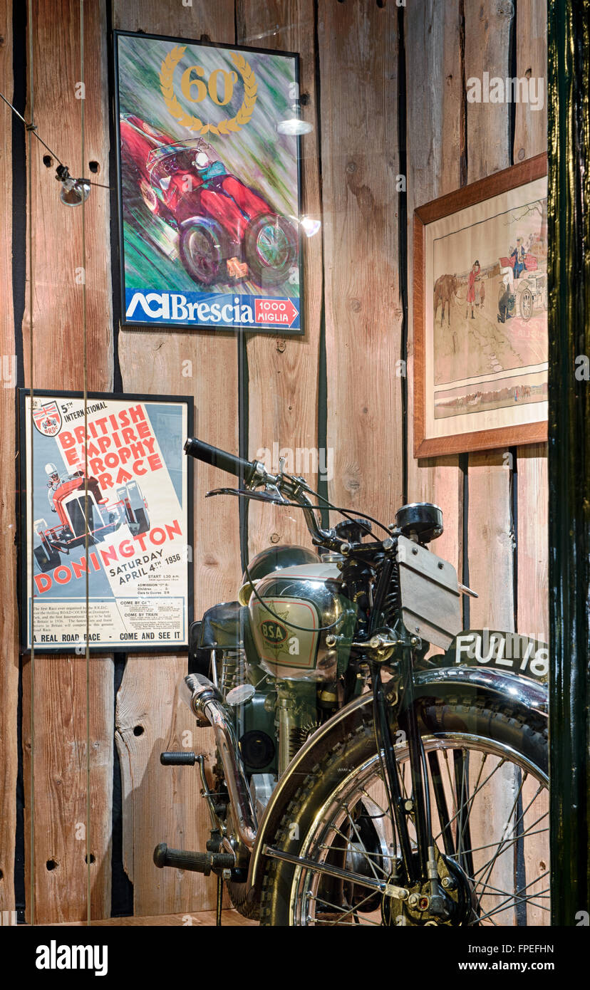BSA silver star motorcycle shop window display in an antiques shop at ...