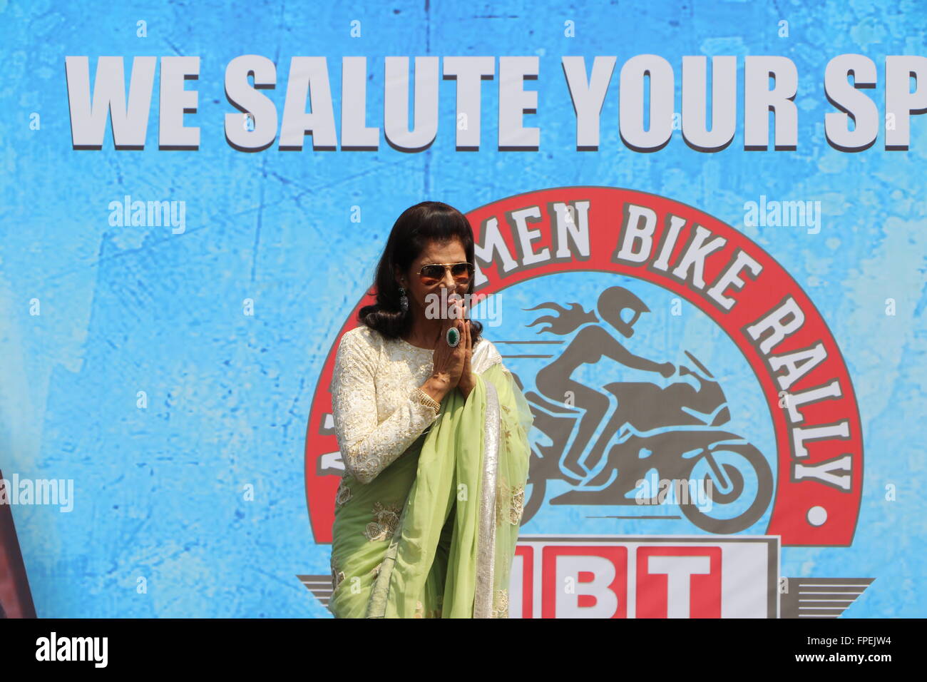 Women Bike Rally in New Delhi Stock Photo - Alamy