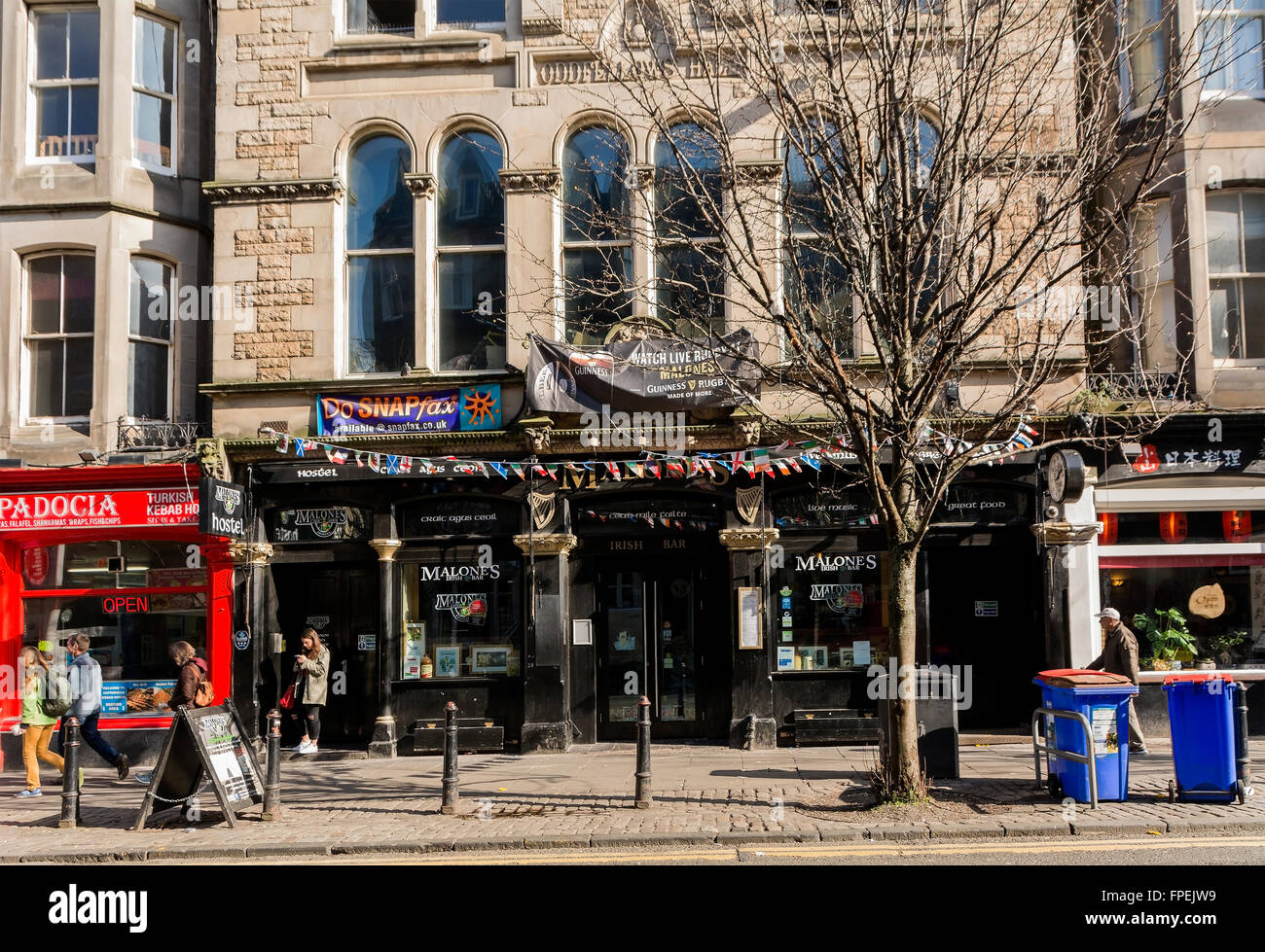 Malone's Bar in Forrest Road, Edinburgh occupies the former 'Oddfellows ...