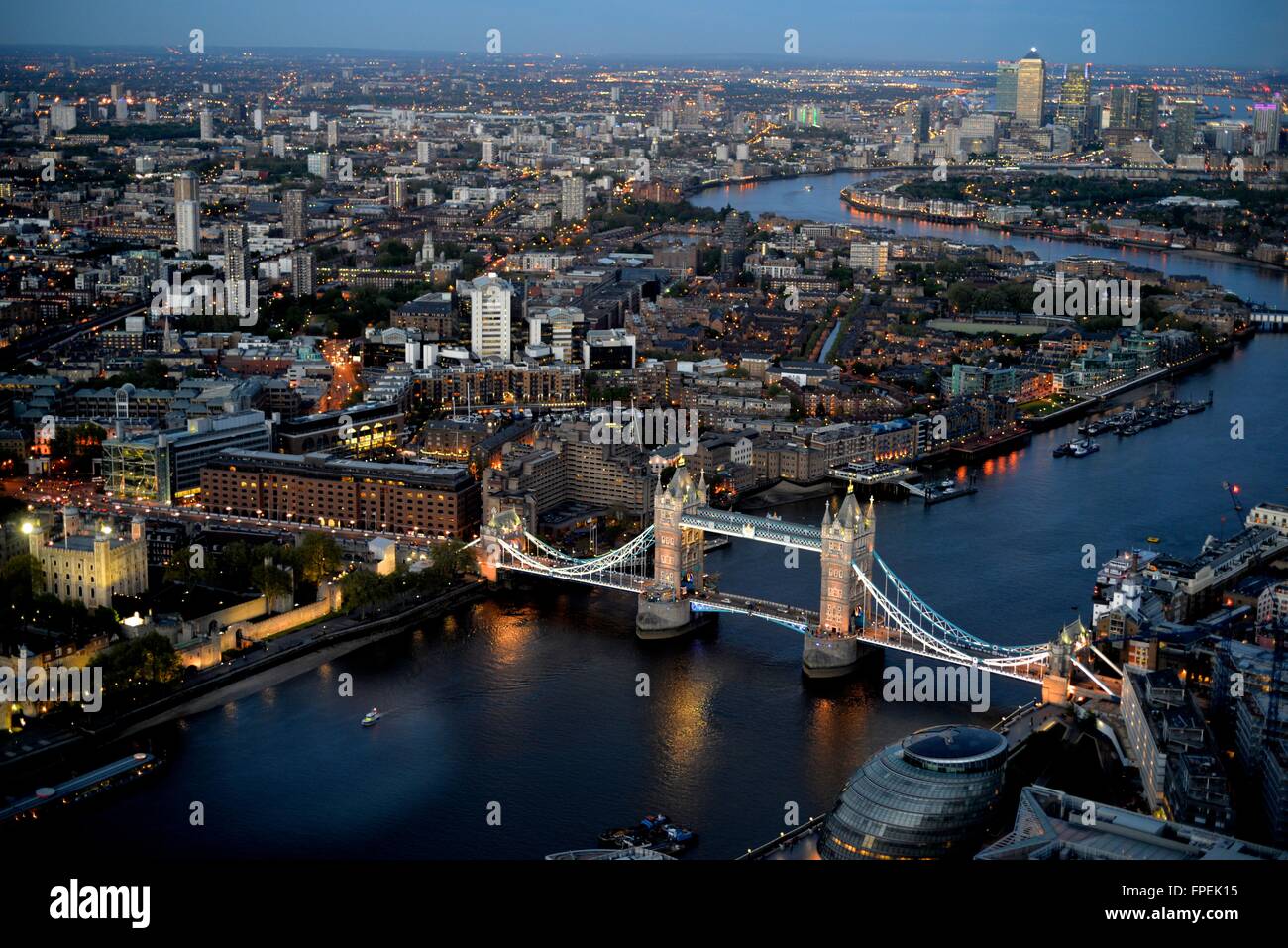 London City, Tower Bridge, River Thames, Sky View Stock Photo - Alamy