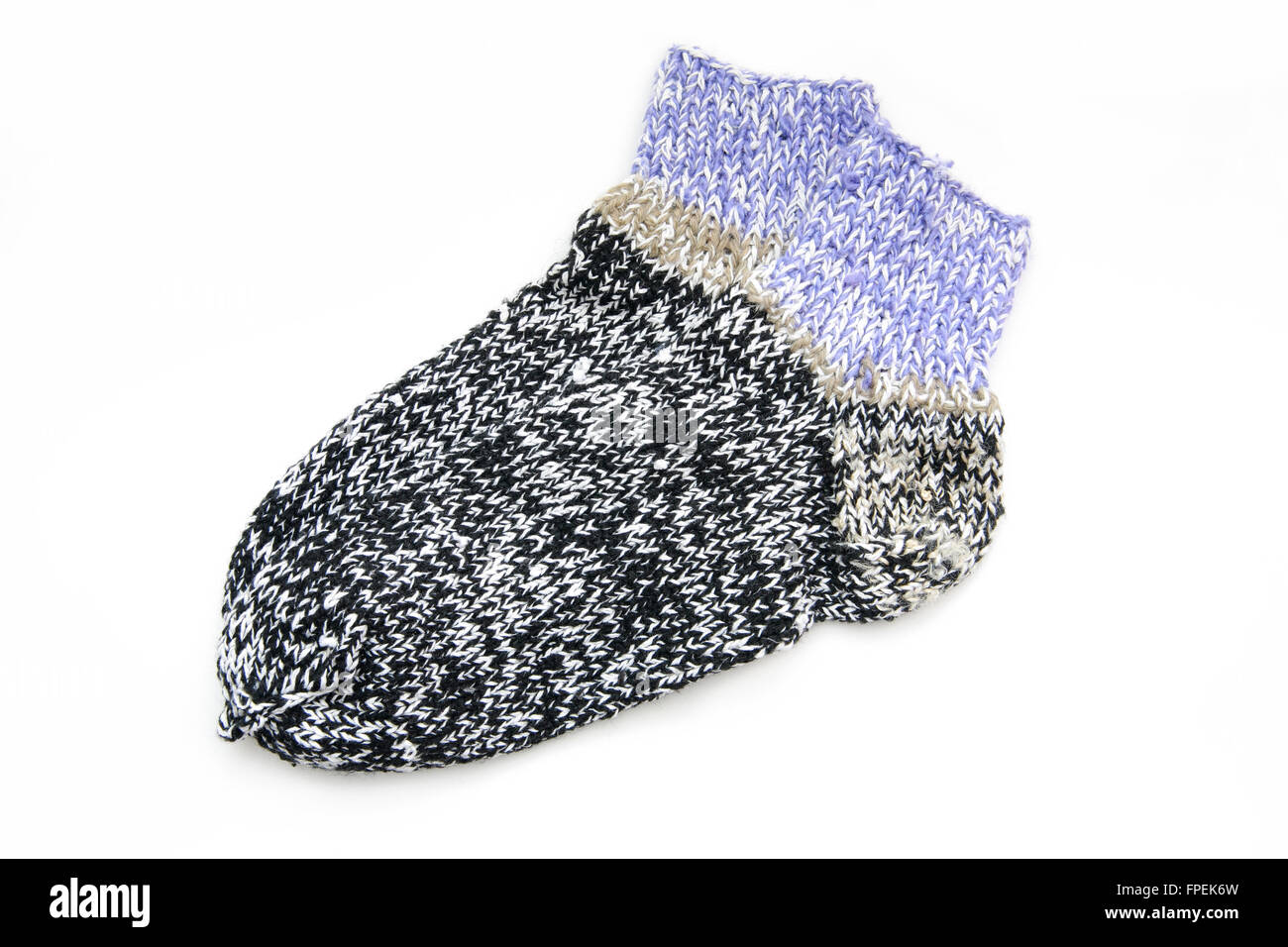 Knitted wool socks on hi-res stock photography and images - Alamy