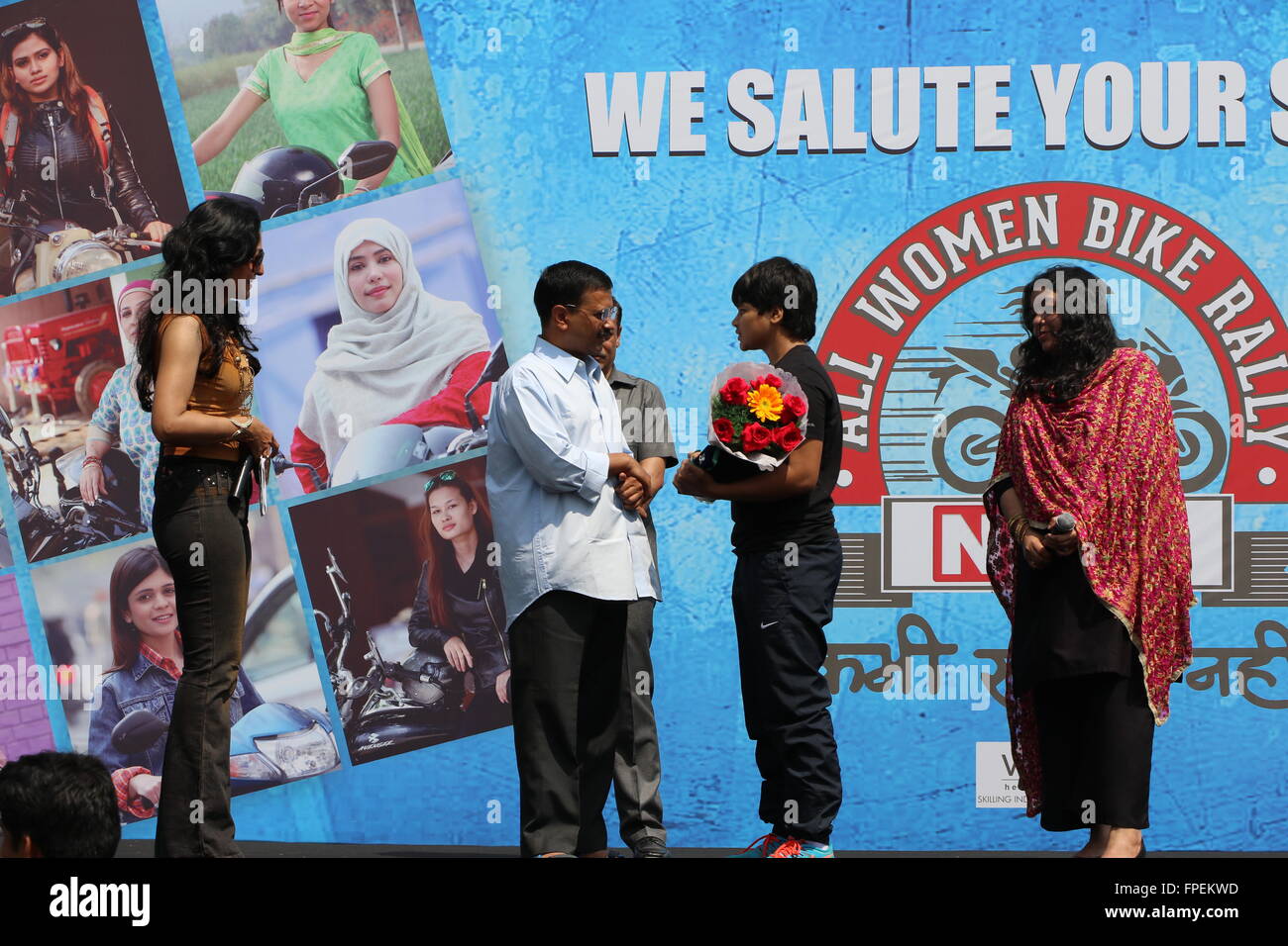 All Women Bike Rally, Delhi Stock Photo - Alamy
