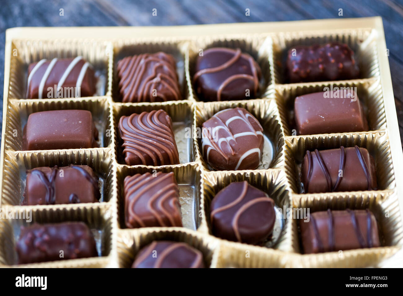 Chocolate candies for Valentine's Day Stock Photo - Alamy