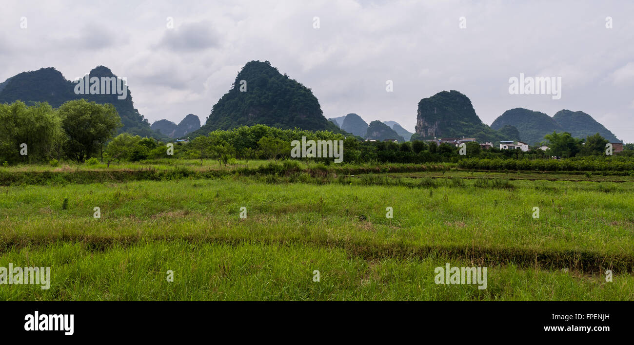 Beautiful China landscape with unique mountain range Stock Photo - Alamy